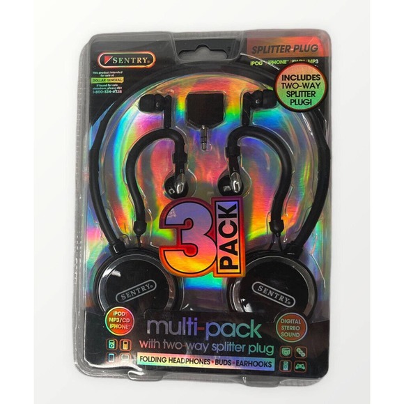 Sentry | Headphones | New Sentry Folding Headphones 3 Pack Buds Ear ...